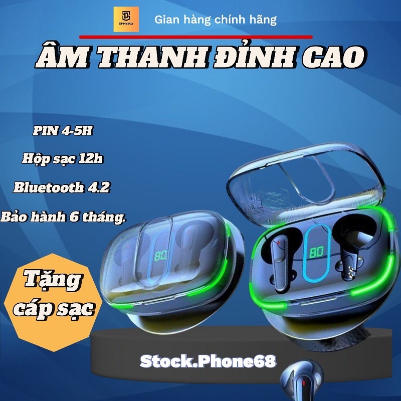 Tai Nghe Bluetooth S9 Plus - Tai nghe blutooth nhét tai Tích Hợp Đèn ...