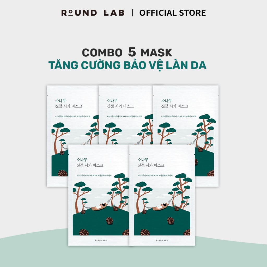 Combo 5 Mặt nạ dưỡng da Round Lab Mask | Shopee Việt Nam