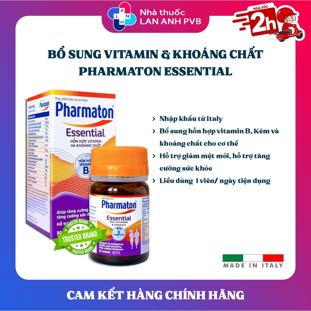 PHARMATON ESSENTIAL (Hàng nhập khẩu) – Bổ sung vitamin & khoáng chất ...