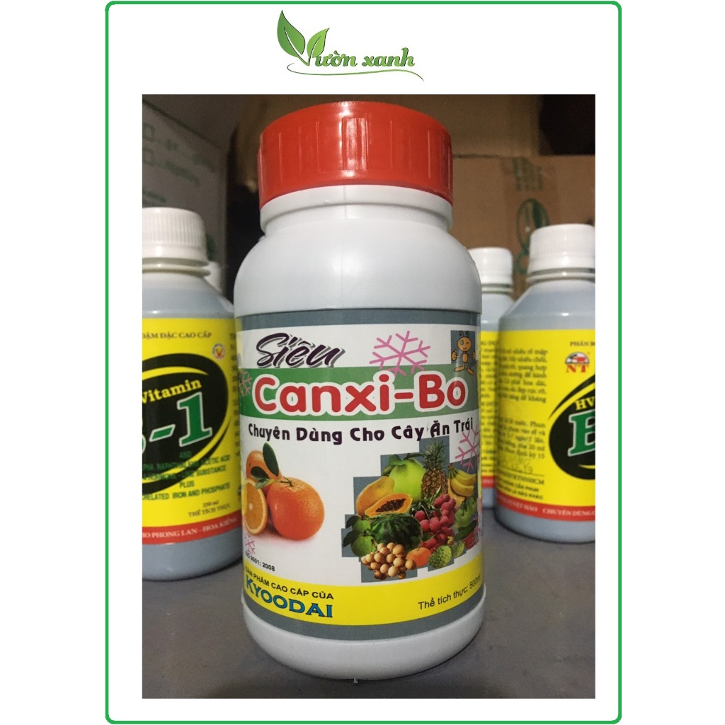 Phân bón lá siêu Canxi Bo chai 500ml chống rụng hoa, trái non, nứt trái ...