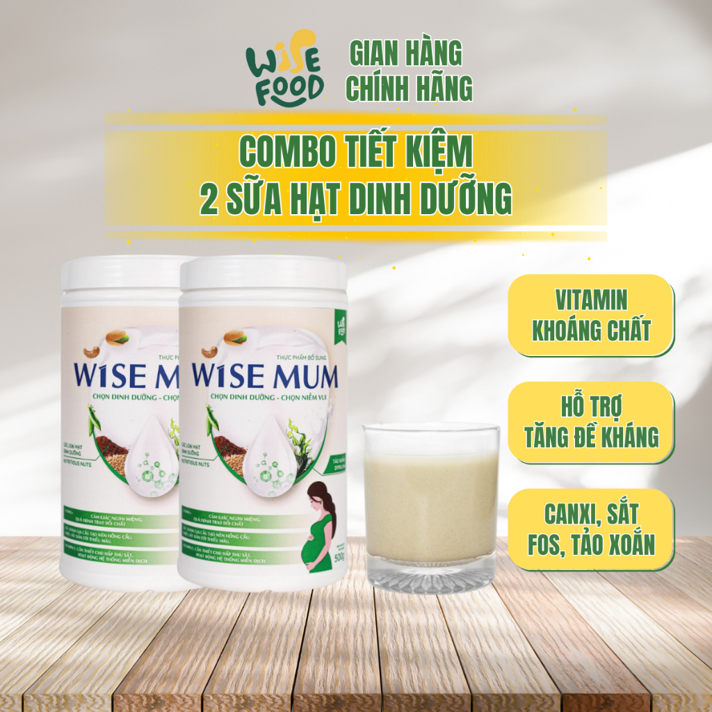 Combo 2 Hộp Wise Mum - Sữa Hạt Dinh Dưỡng Wise Food 500g | Shopee Việt Nam