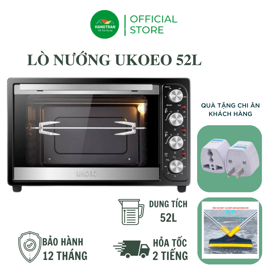 Lò nướng UKOEO 32L, 52L HBD5002 ((bản nội địa), Lò Nướng Bánh, Nướng Thịt, Chiên Không Dầu-Gia ...