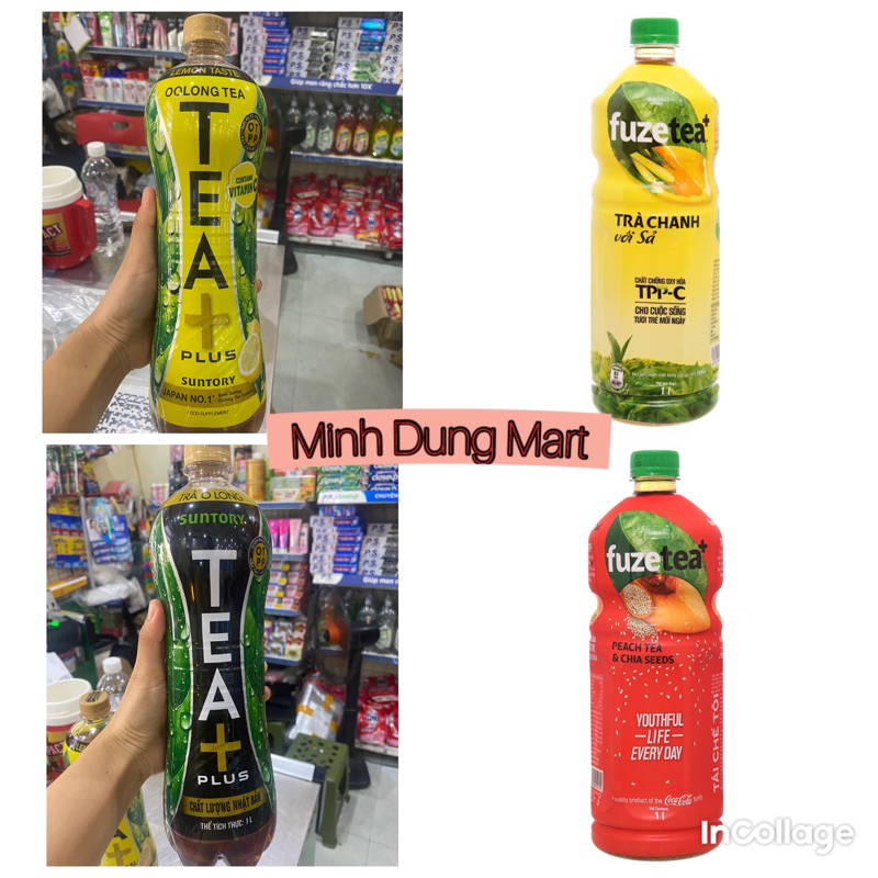 Trà ô long Tea Plus/Chanh sả chai 1L | Shopee Việt Nam