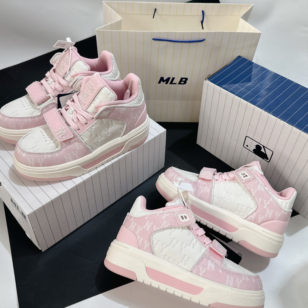 Giày MLB liner hồng Giày Thể Thao MLB Chunky Liner Mid Classic Monogram ...