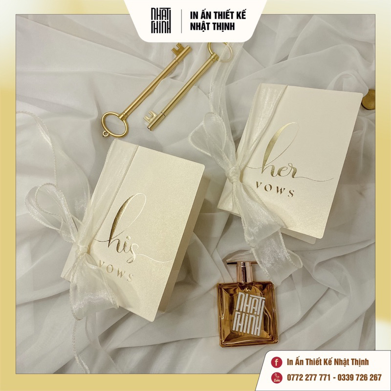 THIỆP HIS VOWS - HER VOWR • GHI LỜI HỨA SANG TRỌNG • ÉP KIM NHŨ ...