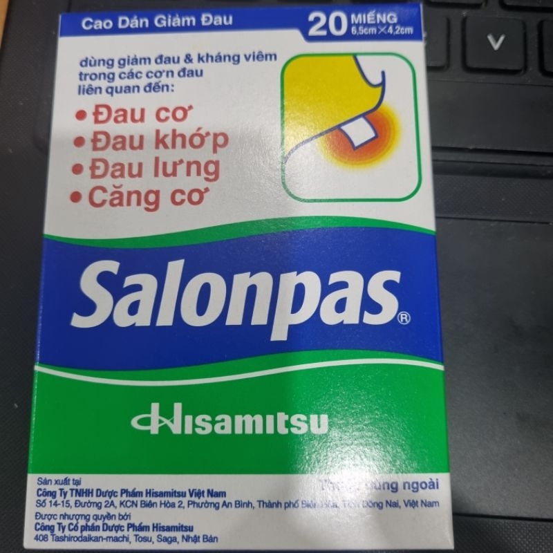 Salonpas hộp 20 miếng | Shopee Việt Nam