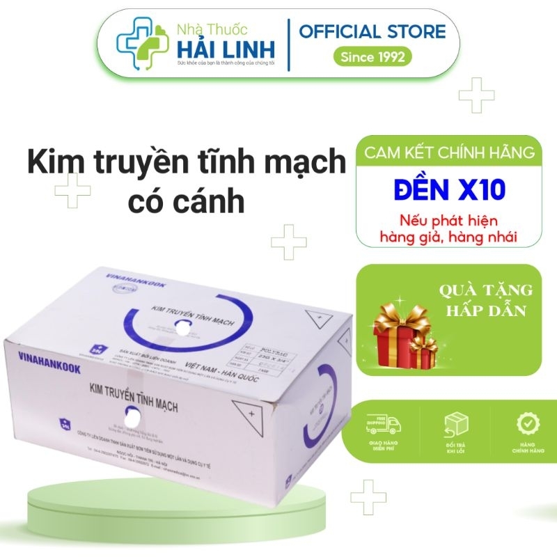 Kim truyền tĩnh mạch (kim bướm) 23G - 25G Vinahankook ⚡ Nhà thuốc Hải ...