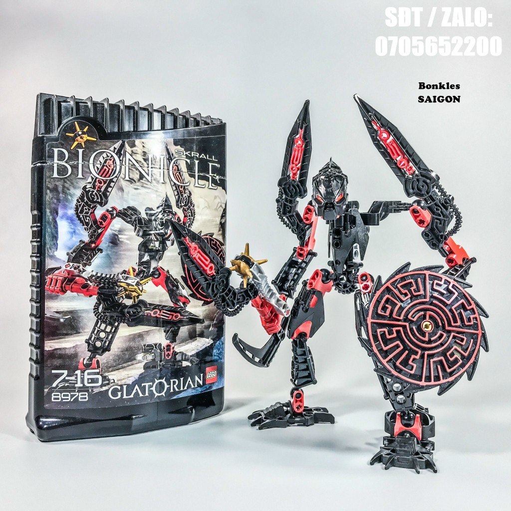 Đồ Chơi Mô Hình Vintage lắp ráp LEGO Bionicle Glatorian 8978 Skrall ...