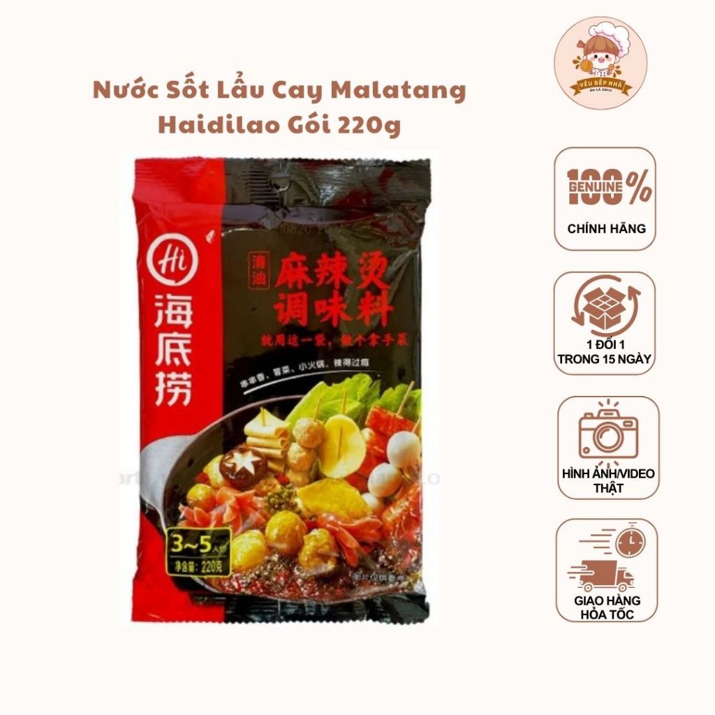 Nước sốt lẩu cay Malatang Haidilao gói 220gram | Shopee Việt Nam