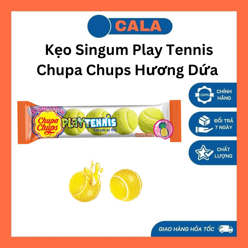 Kẹo Cao Su Thổi Singum Chupa Chups Big Babol Tennis Ball Hương Dứa | Shopee Việt Nam
