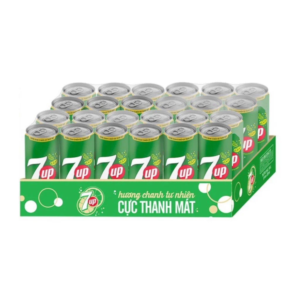Thùng 24 lon nước ngọt 7 Up vị chanh 320ml | Shopee Việt Nam