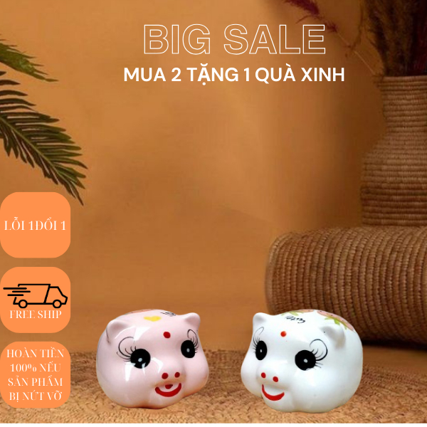 Lợn đất tiết kiệm,heo đất, ống heo tiết kiệm heo đất mini cute Bát ...