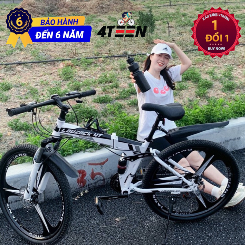 Xe Đạp Thể Thao Gấp Gọn 4TEEN Lauzack Khung Thép Mạnh Mẽ Chiu Tải Trọng Lên Đến 150Kg | Shopee ...
