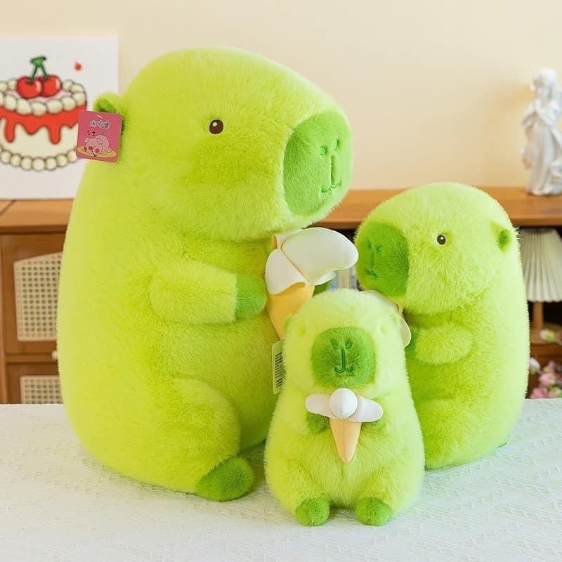Capybara màu xanh ôm chuối dễ thương- Mẫu hot- Gấu bông Capybara size ...