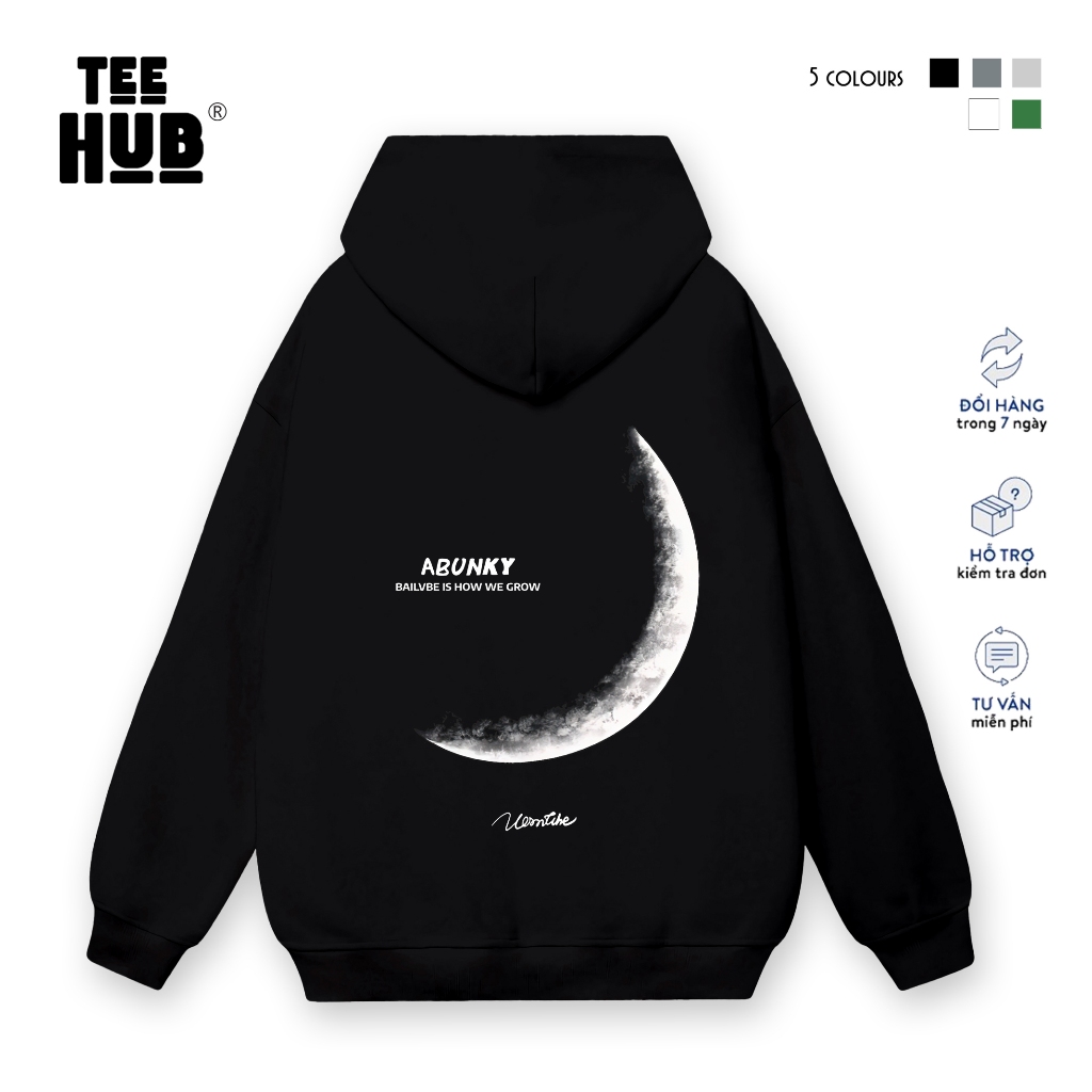 Áo Hoodie nỉ bông TEEHUB The Moon nam nữ form rộng thu đông Local Brand ...