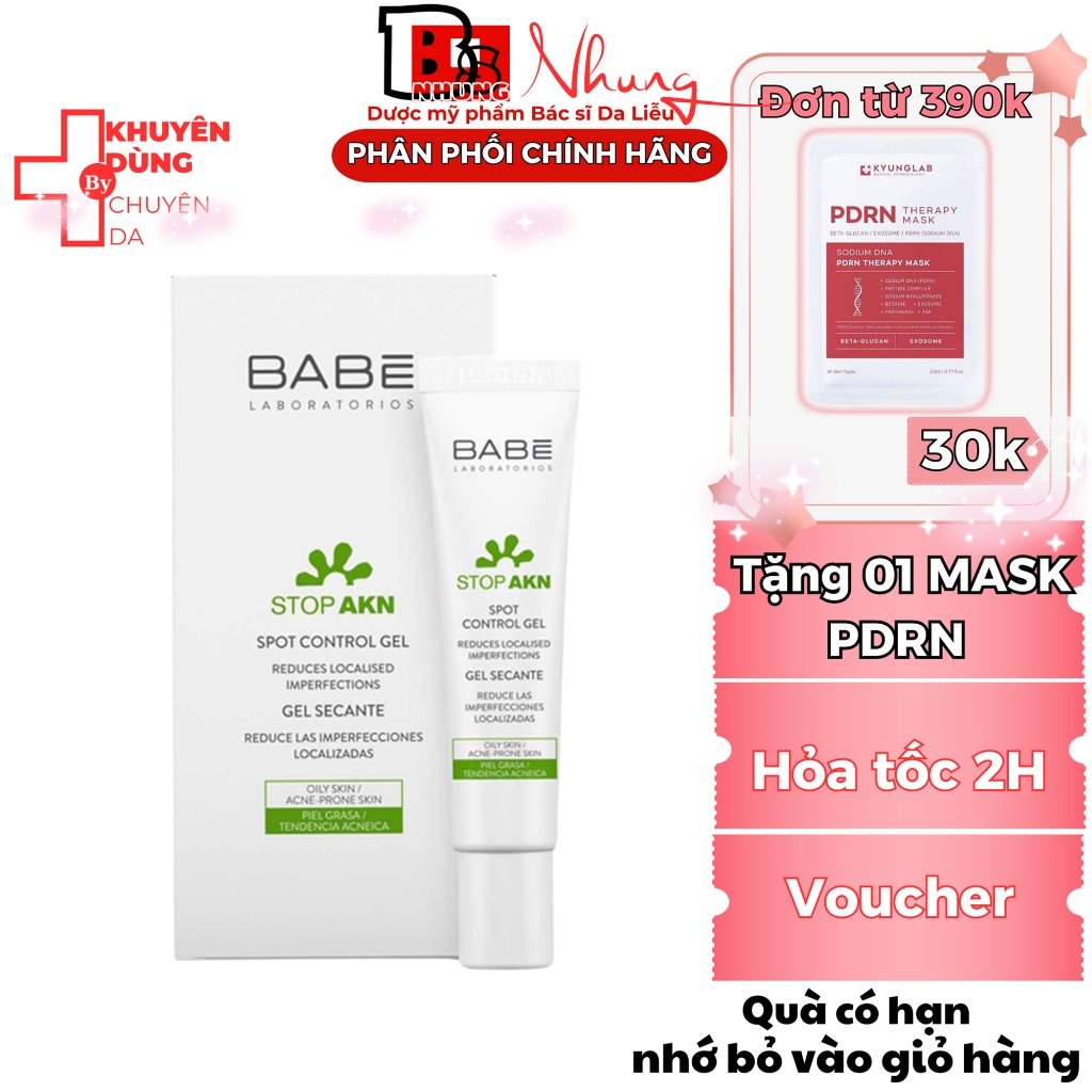 Gel chấm mụn BABÉ STOP AKN Spot Control Gel 8ml | Shopee Việt Nam