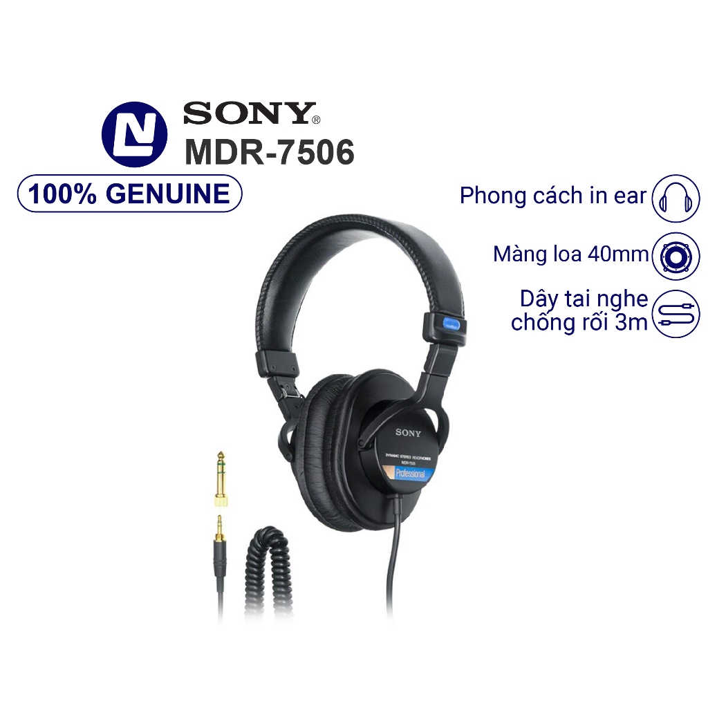 New Full box Sony MDR 7506 Tai nghe kiểm âm chuyên nghiệp | Shopee Việt Nam