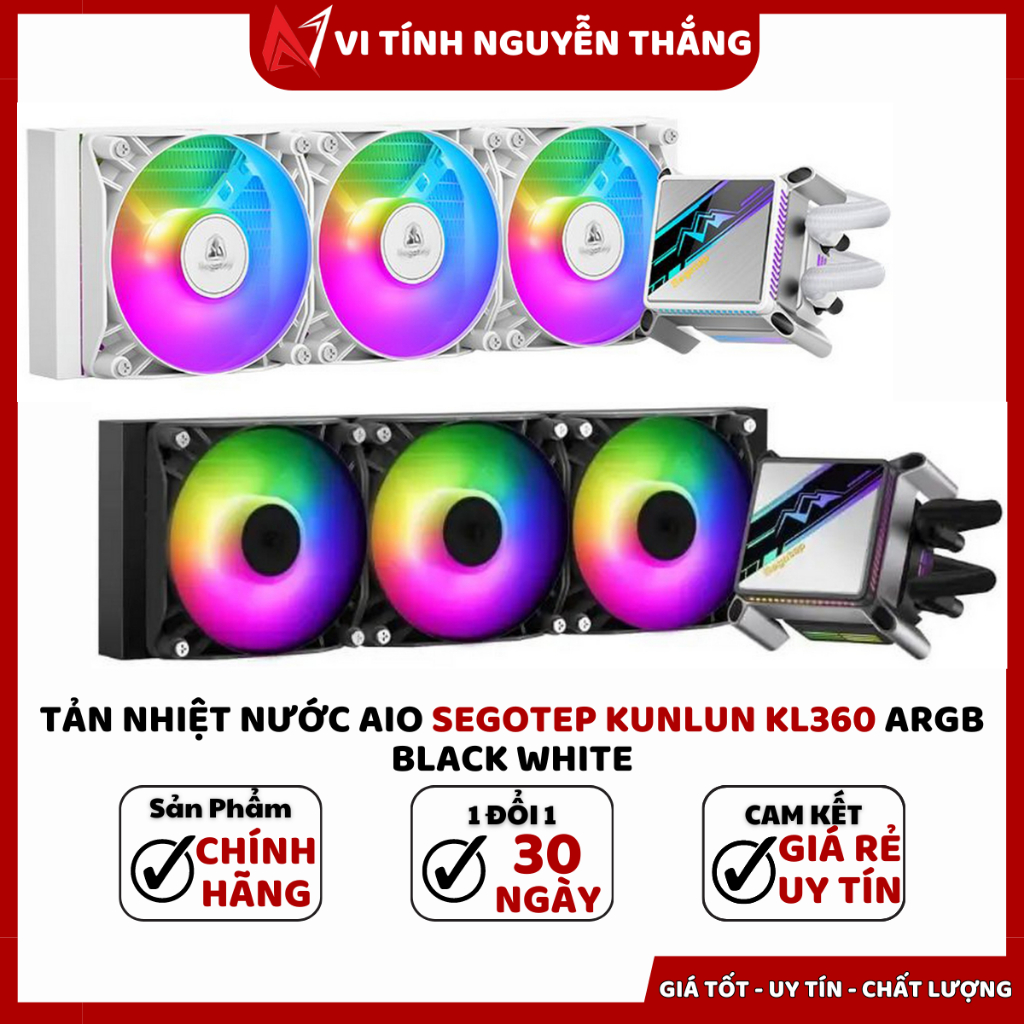 TẢN NHIỆT NƯỚC AIO SEGOTEP KUNLUN KL360 ARGB BLACK WHITE | Shopee Việt Nam