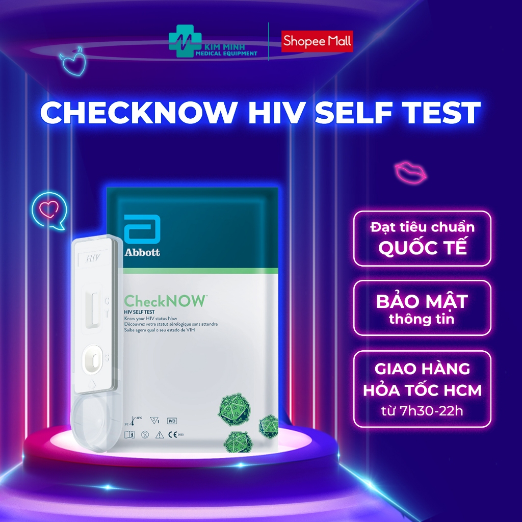 Khay thử xét nghiệm HIV tại nhà - CheckNow HIV Self test | Shopee Việt Nam