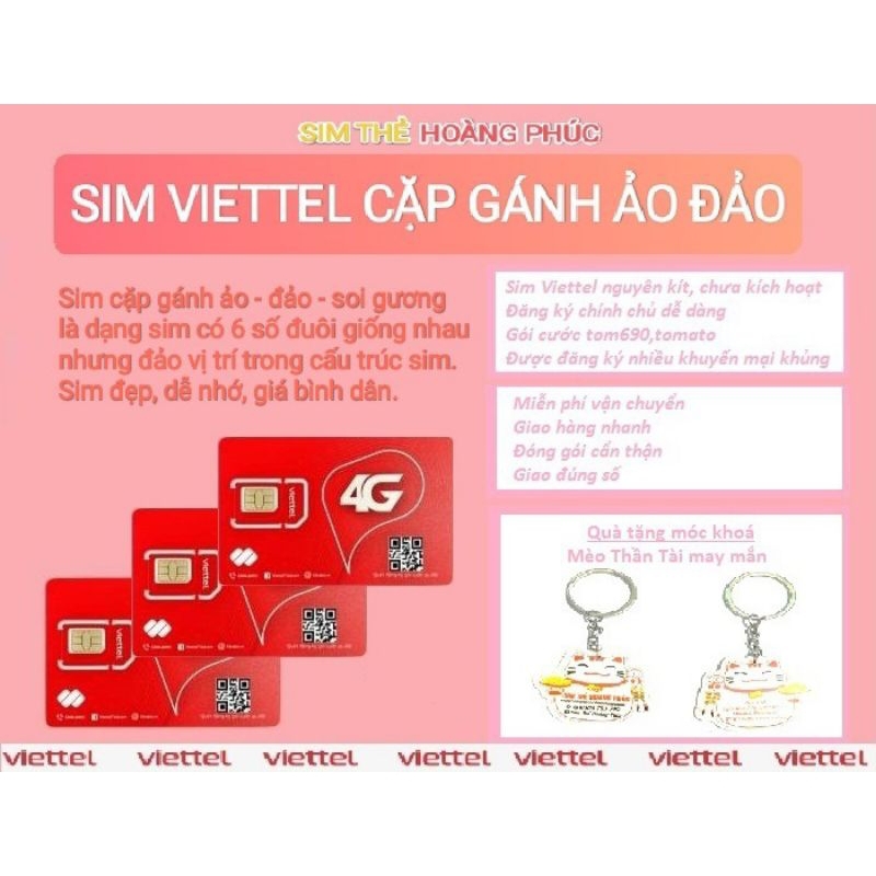 Sim Viettel cặp gánh ảo - đảo - soi gương, đẹp dễ nhớ, sim viettel đầu ...