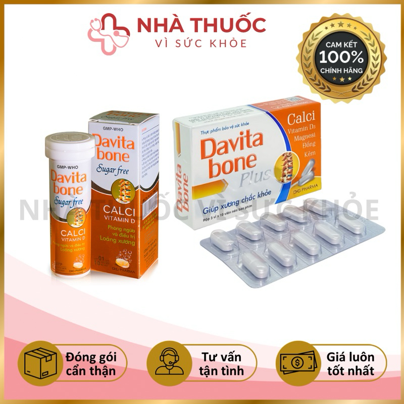 [Chính hãng] Davita Bone plus giúp xương chắc khoẻ (Hộp 30 viên) | Shopee Việt Nam