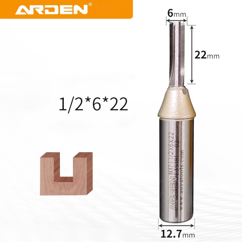 Mũi cắt cnc dao phay cnc gỗ ARDEN 2 me cánh thẳng tct 0107 3mm 4mm 5mm ...