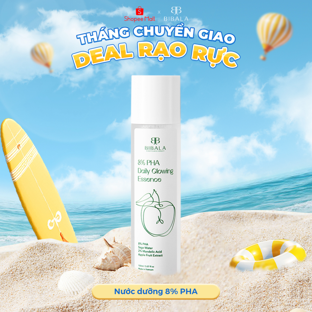 8% PHA Daily Glowing Essence 150 ml - Nước dưỡng sáng, tẩy TBC, ngừa mụn cho da Bibala | Shopee ...