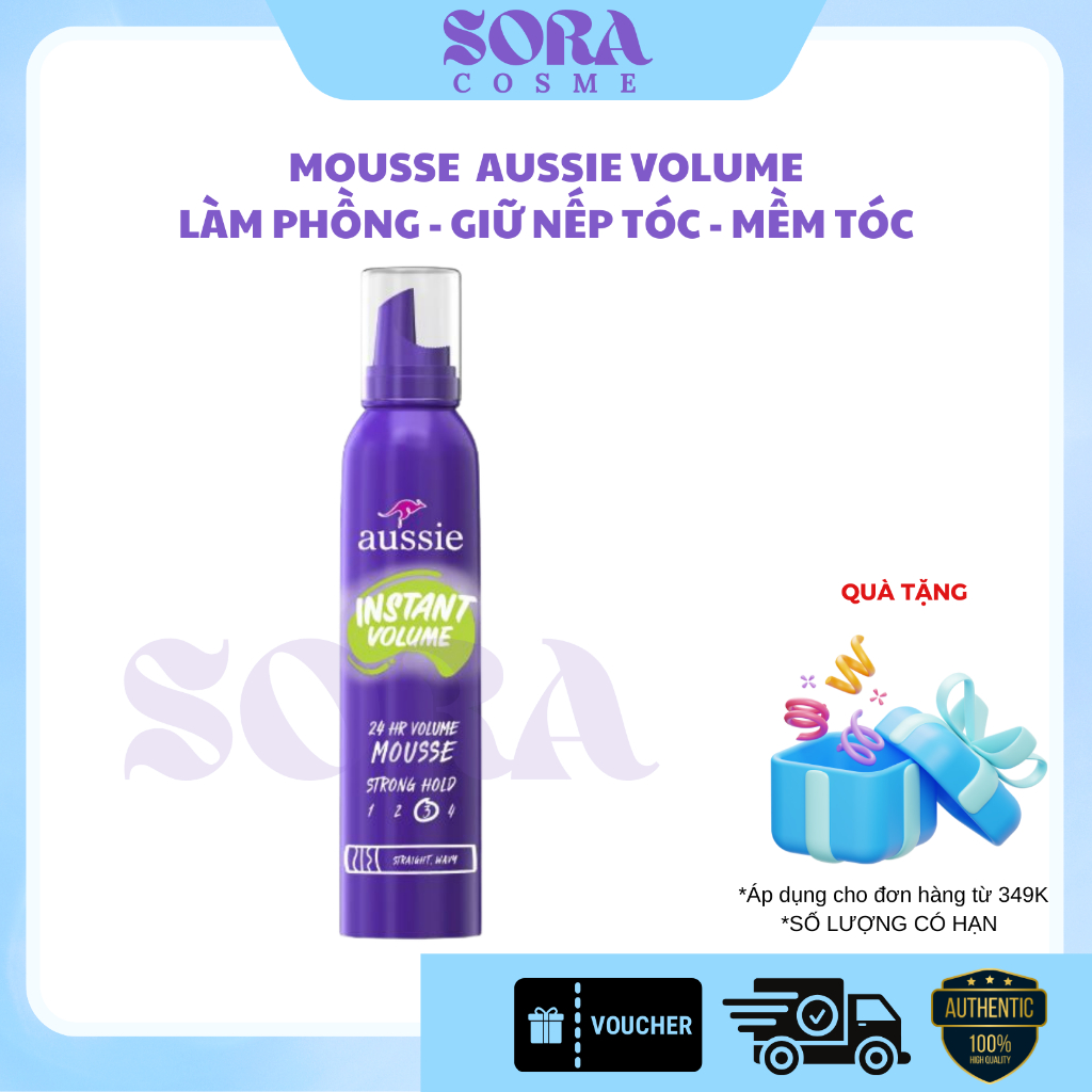 [Mẫu Mới] Aussie Mousse Volume Kem mousse tạo phồng tóc và giữ nếp ...