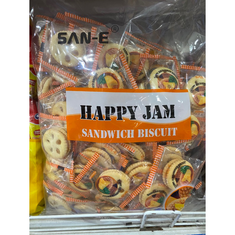 Kẹo quy Sandwich vị dứa và chanh dây Happy Jam gói 230g | Shopee Việt Nam