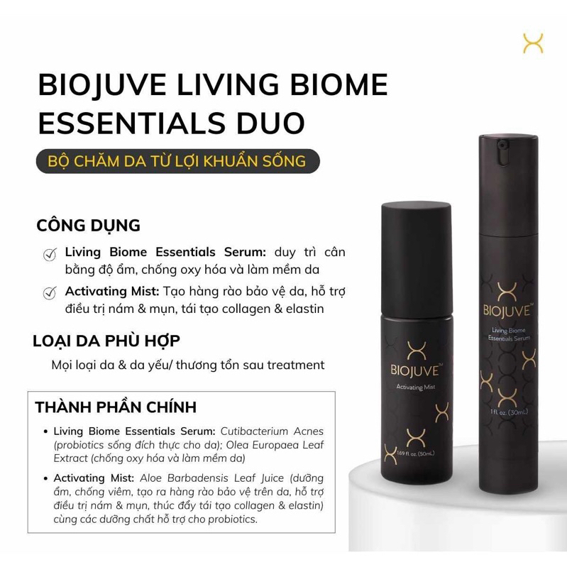 (ĐMNVN) Bộ đôi chăm sóc da từ lợi khuẩn sống - BIOJUVE LIVING BIOME ...