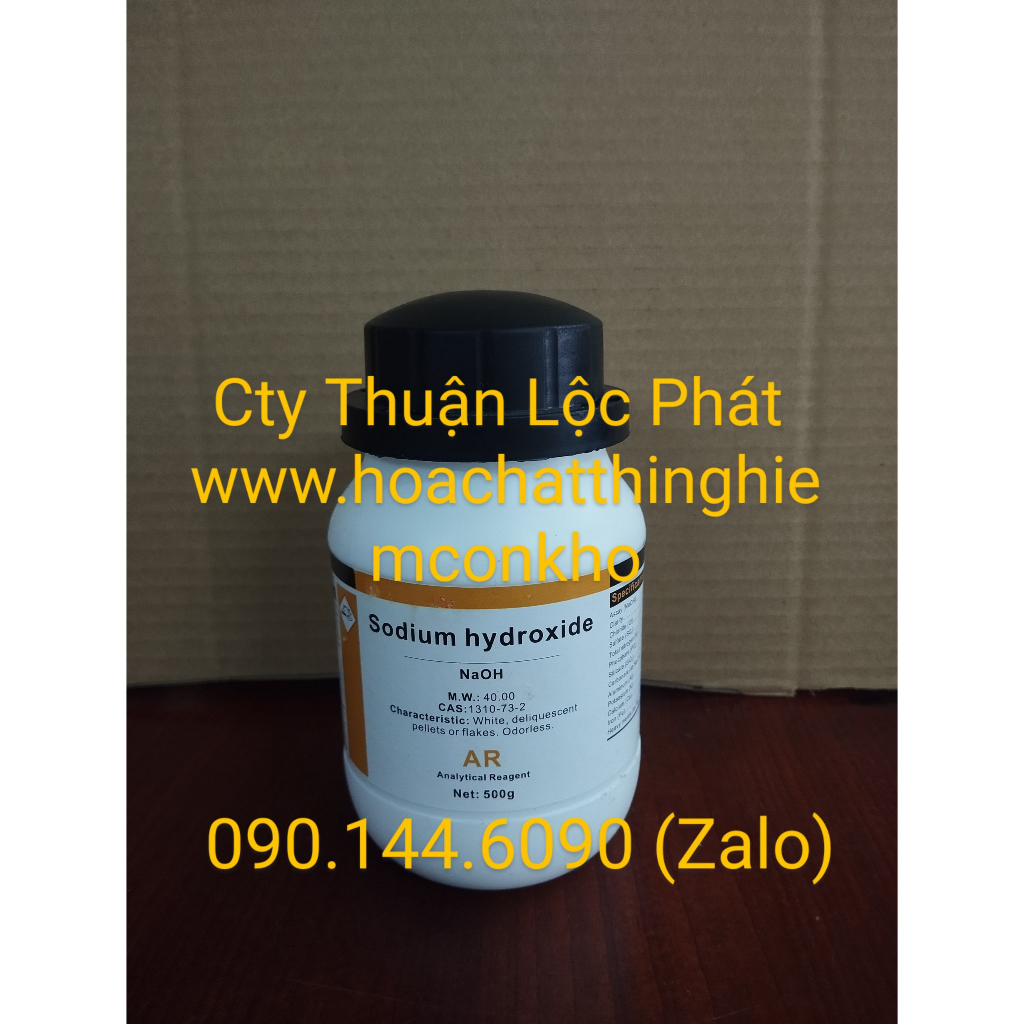 SODIUM HYDROXIDE - NaOH tinh khiết - Trung Quốc - chai 500g | Shopee ...