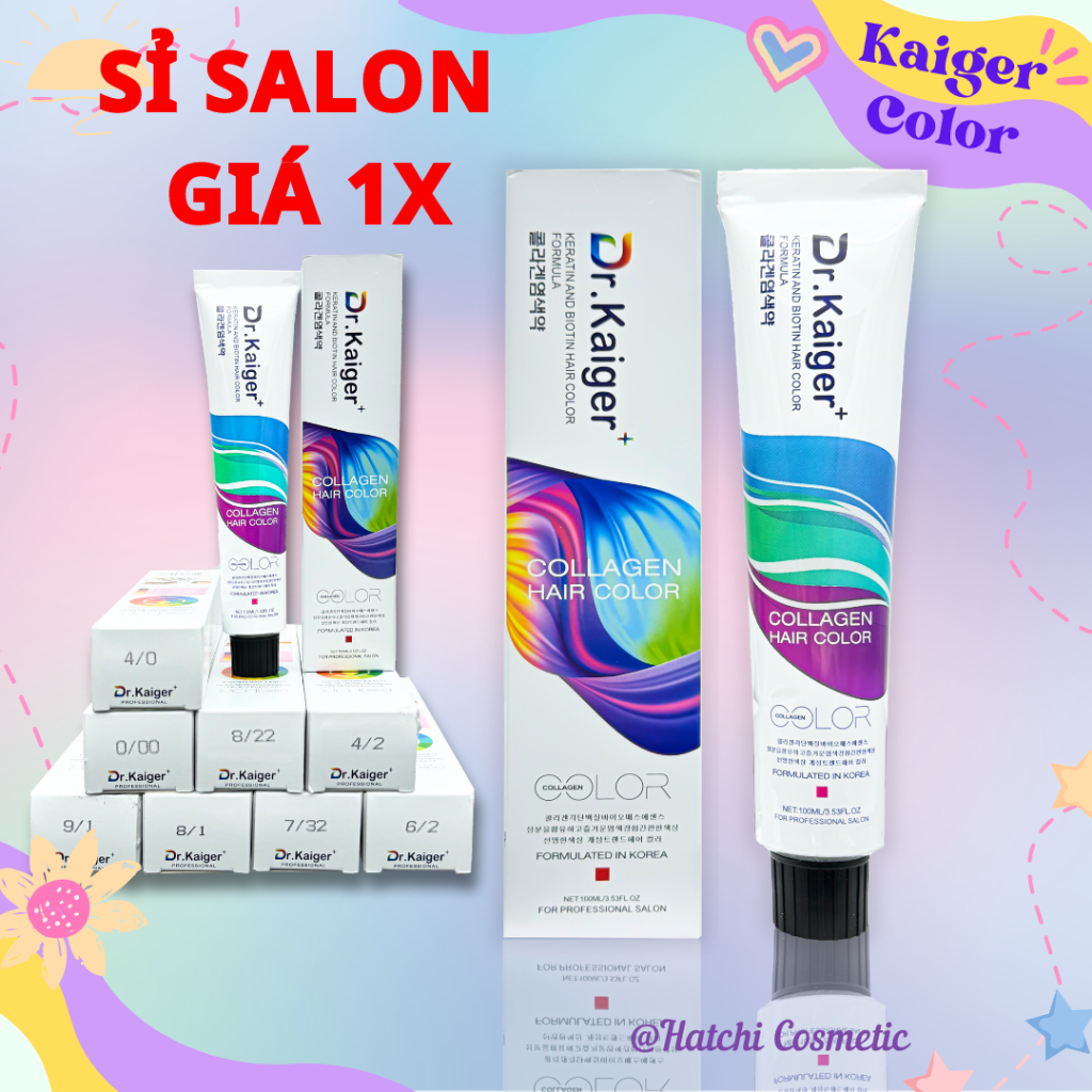 Thuốc Nhuộm Tóc KAIGER Collagen Hair Care, Màu Nhuộm Tóc Kaiger Hàn ...