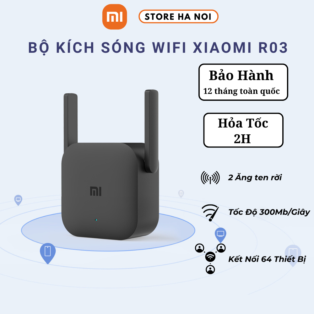 Kích sóng WIFI Xiaomi chuẩn N 300Mbps Mi Extender Pro -Hàng chính hãng ...