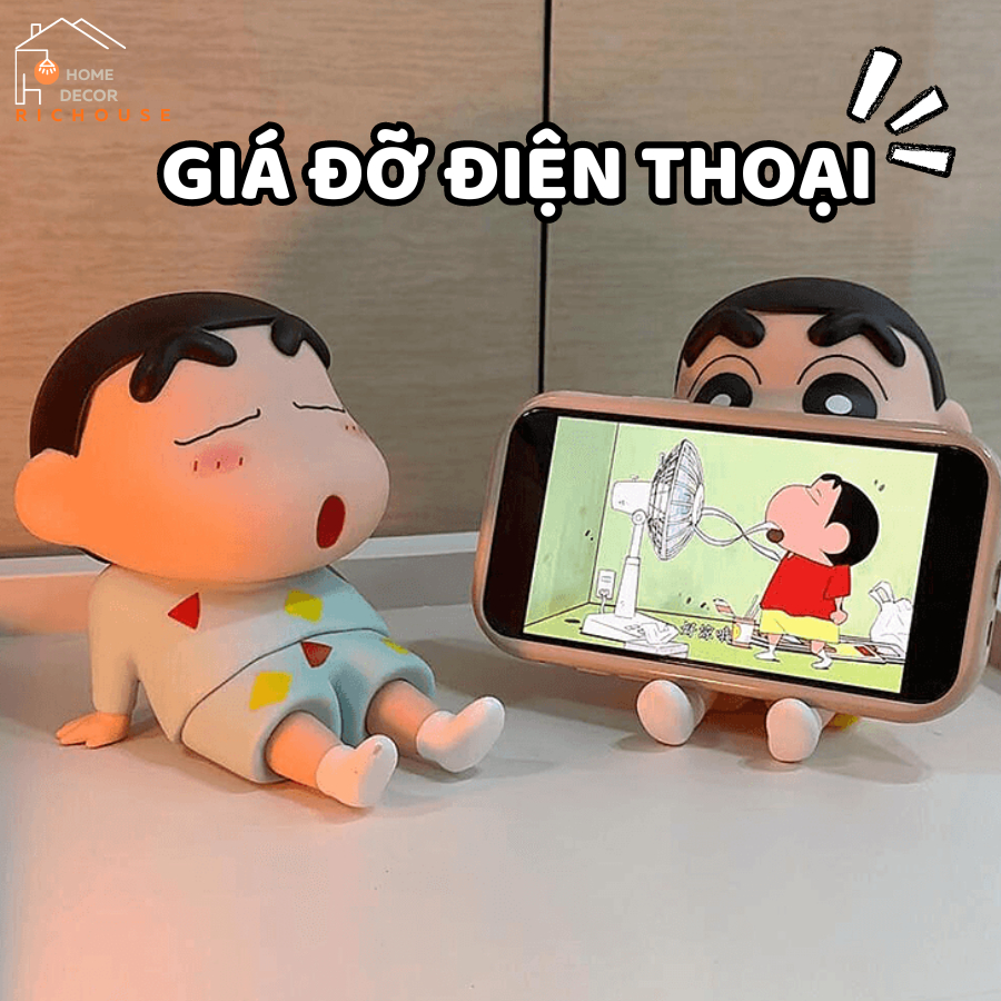 Giá Đỡ Điện Thoại Hoạt Hình Cu Shin Dễ Thương Để Bàn, Quà Tặng Trang ...