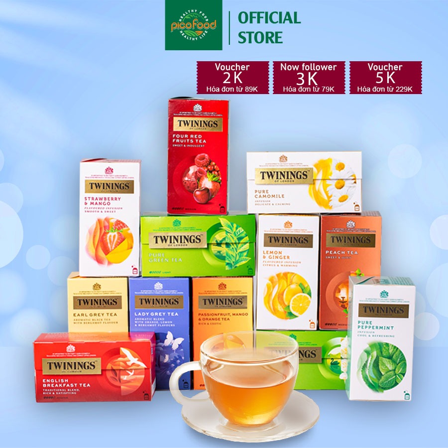 Trà túi lọc Anh Quốc thượng hạng Twinings hộp 25 gói, 12 hương vị | Twinings Tea - Pico Food ...