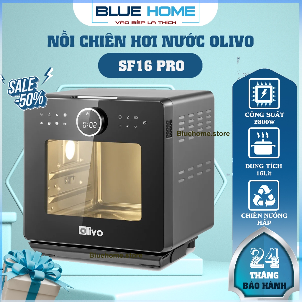 Nồi Chiên Hơi Nước OLIVO SF16 PRO, 16Lit - 2800w, 56 Chương Trình Cài ...