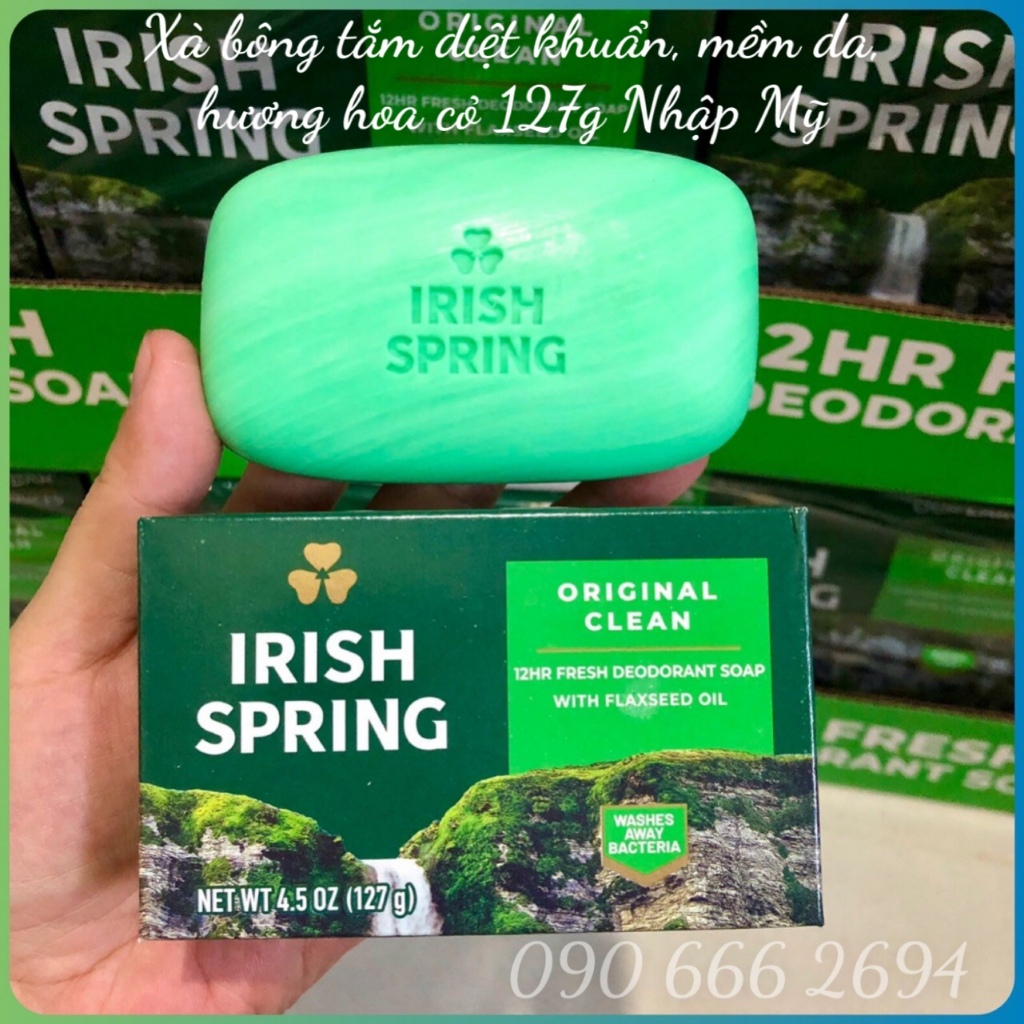 ️ [Q.3] Xà Bông Tắm Irish Spring Mỹ 127g thơm mát diệt khuẩn sạch da ...