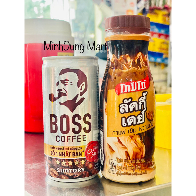 Cà phê lon/chai uống liền Boss và Kopiko 180ml | Shopee Việt Nam