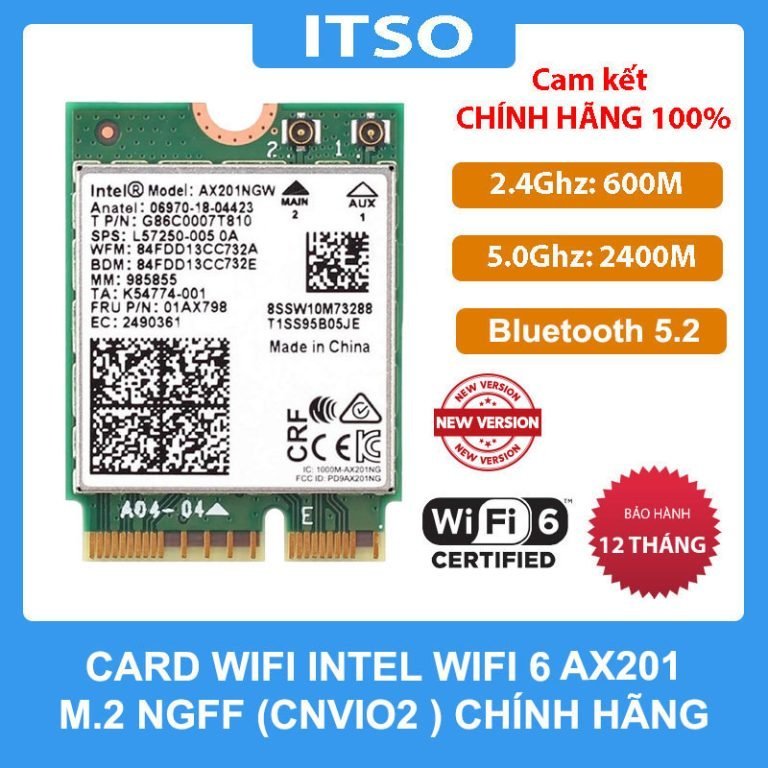 CARD Intel® Wi-Fi 6 AX201NGW - hàng new chính hãng | Shopee Việt Nam