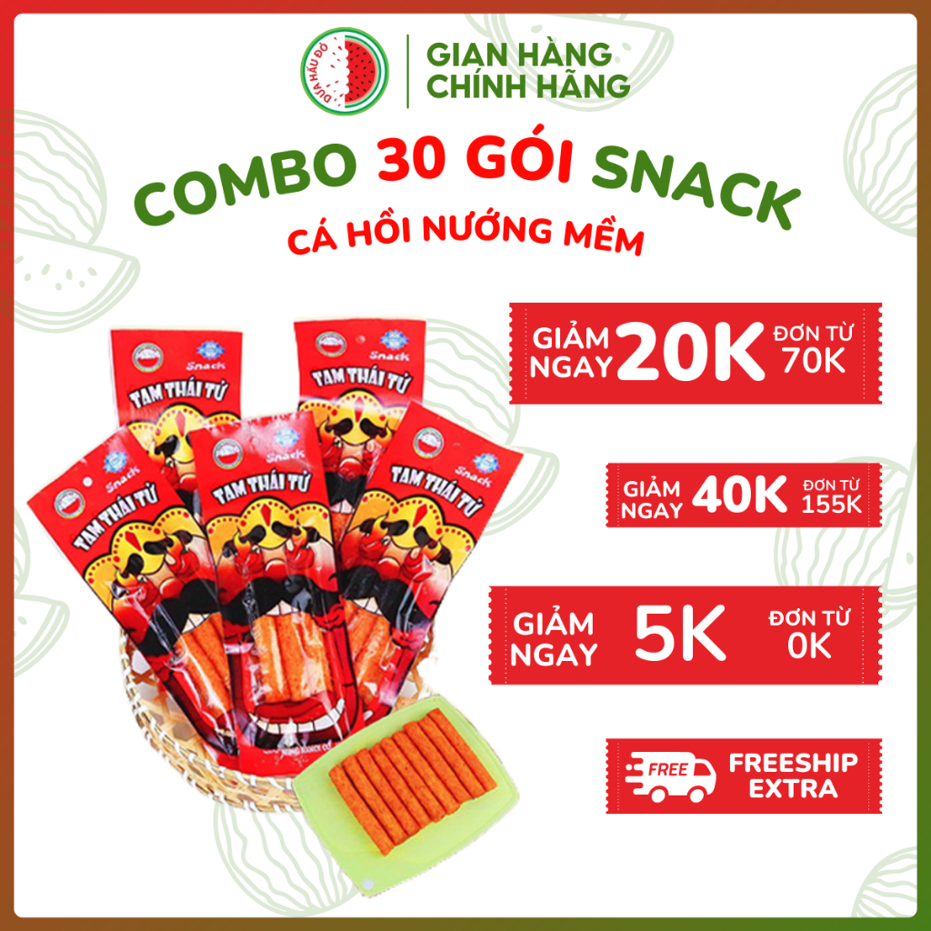 Combo 30 Gói Snack Tam Thái Tử Zai Zai, Cay Cay Thơm Ngon Nhức Nách ...