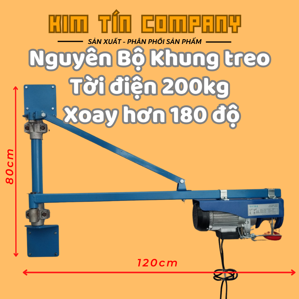 Khung treo tời điện Kim Tín Company 200kg hay khung treo tời chịu tải lớn,cẩu hàng, nguyên vật ...