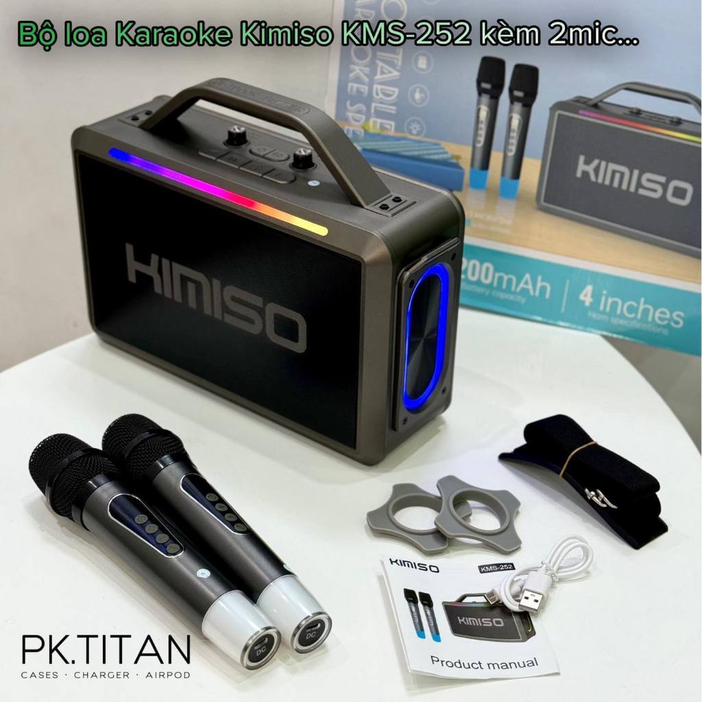 Loa Karaoke Kimiso KMS-252 Công Suất 120w, Công Suất Âm Thanh Lớn, Bass ...