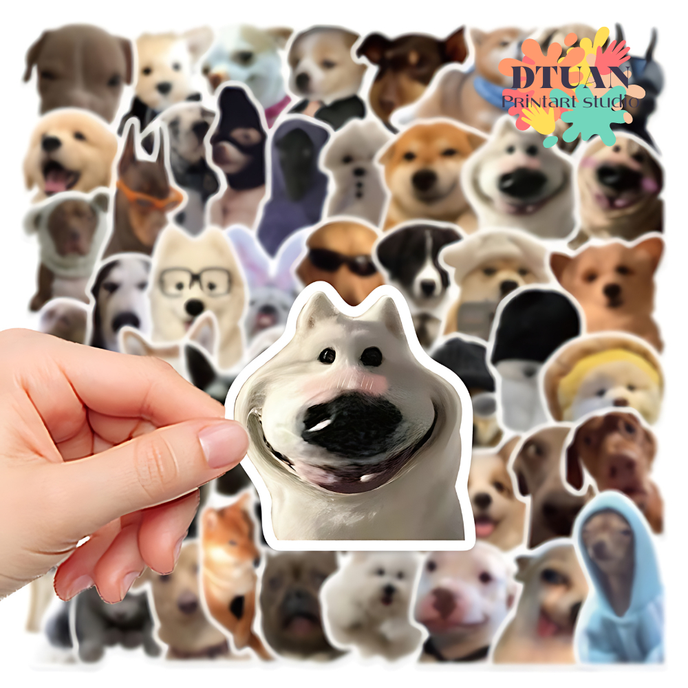 Set 20/60 Sticker Cheem Doge Dán Laptop, Điện Thoại, Ván Trượt, Ván ...