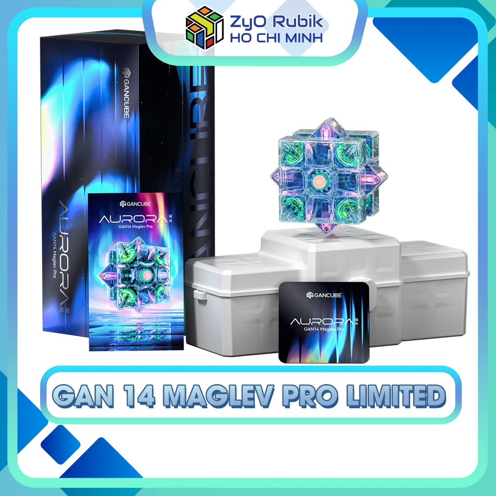 Rubik Gan 14 PRO 3x3 Magnetic MagLev UV Coated (Aurora Limited Edition ...