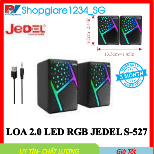 Loa vi tính Jedel S-527 để bàn nhỏ gọn- Âm thanh hay- Có đèn Led | Shopee Việt Nam