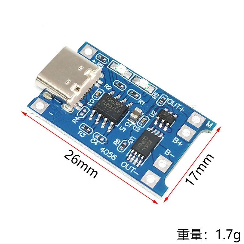 5 mạch - Mạch sạc+ xả Pin TP4056 Type C hoặc Micro- Pin Lithium 18650 ...