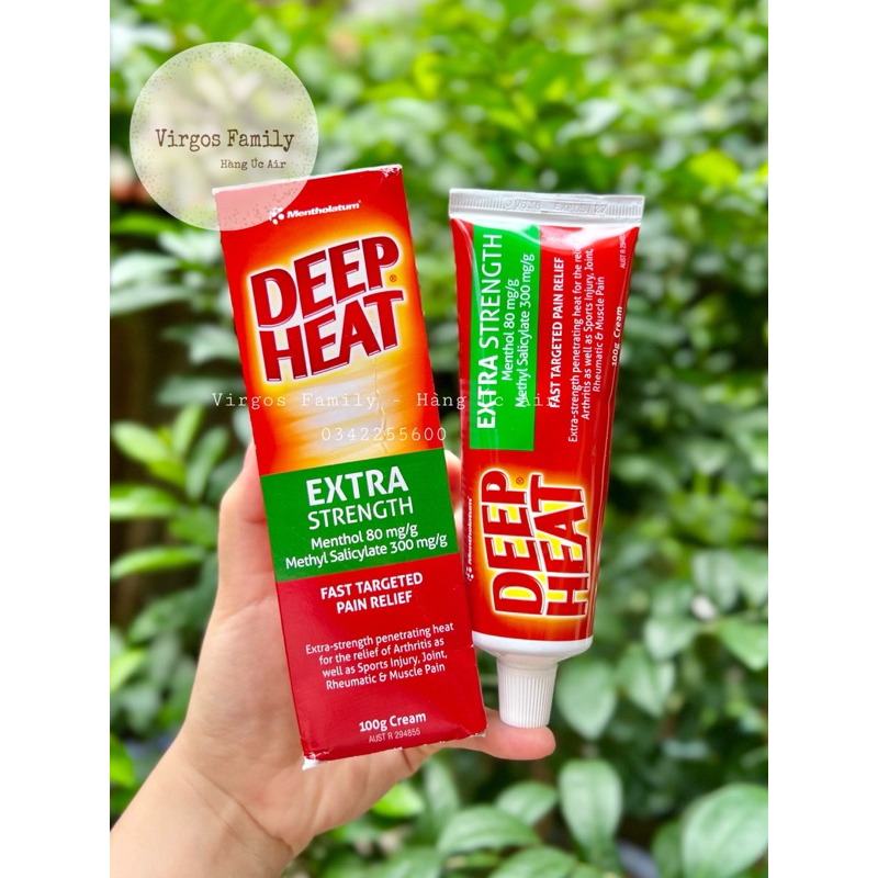 Kem xoa bóp Mentholatum DEEP HEAT Extra Strength Cream 100g giảm đau ...