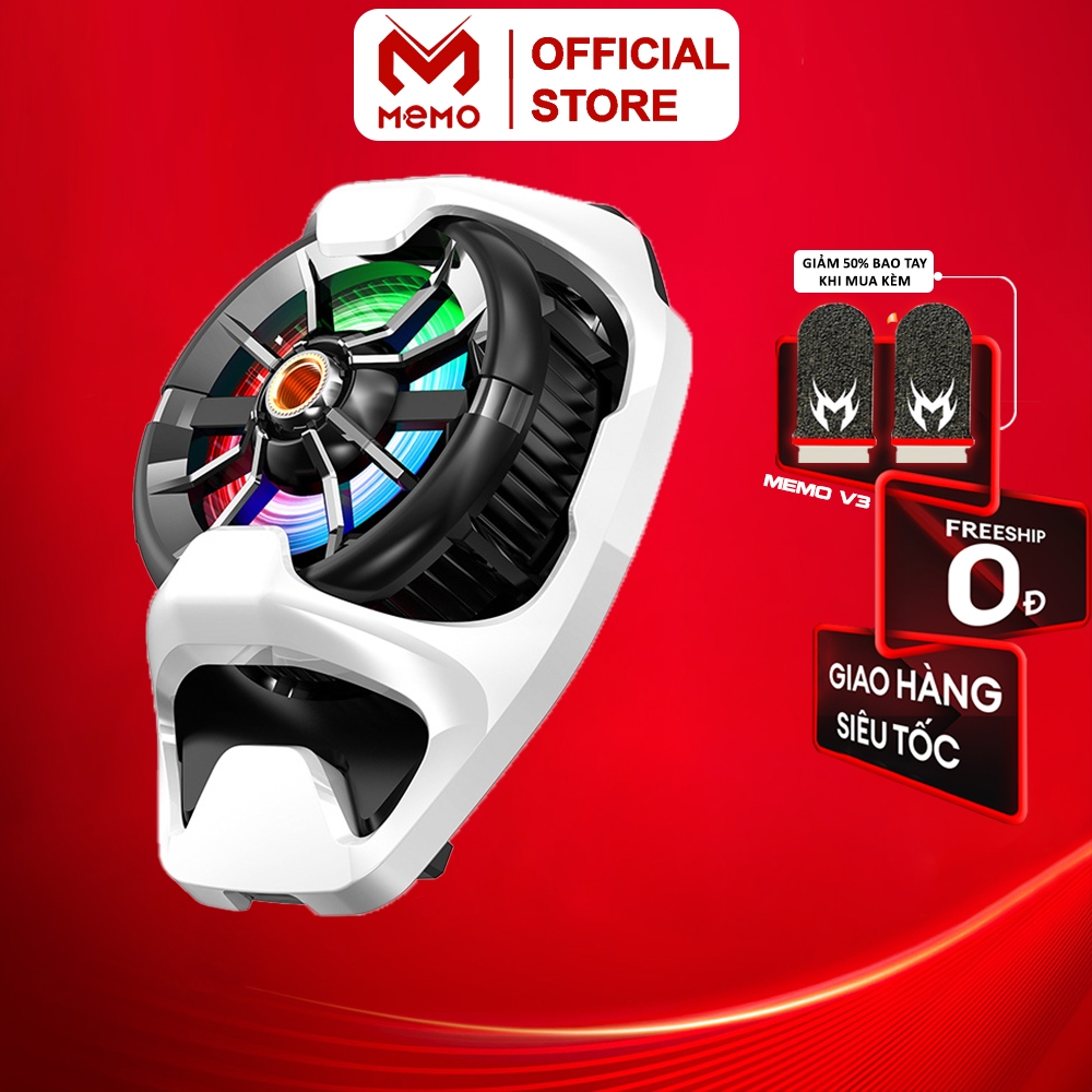 Quạt tản nhiệt live stream MEMO DL22 sò lạnh thế hệ mới giảm âm độ C ổn định điện thoại tăng FPS ...