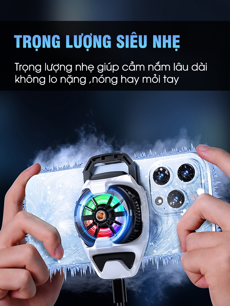 Quạt tản nhiệt live stream MEMO DL22 sò lạnh thế hệ mới giảm âm độ C ổn định điện thoại tăng FPS ...