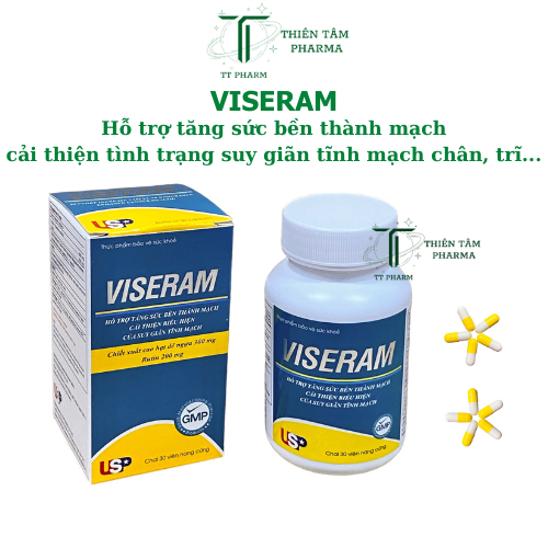 Viên uống Giảm suy giãn tĩnh mạch VISERAM (C/30Viên)-GIẢM PHÙ CHÂN ...